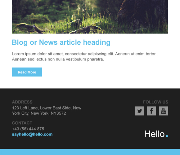 Hello - Email Layout Template Design ~ Templates on Creative Market