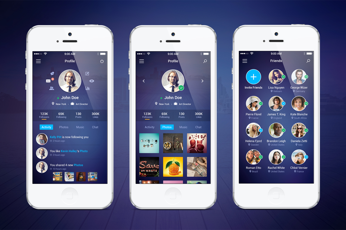 Launcher | Flat Mobile UI ~ Web Elements on Creative Market