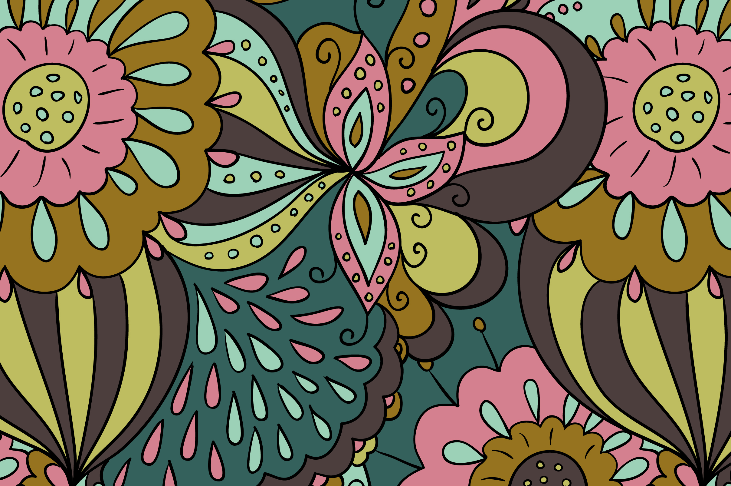 Vector set "Abstract floral Pattern" ~ Patterns on Creative Market