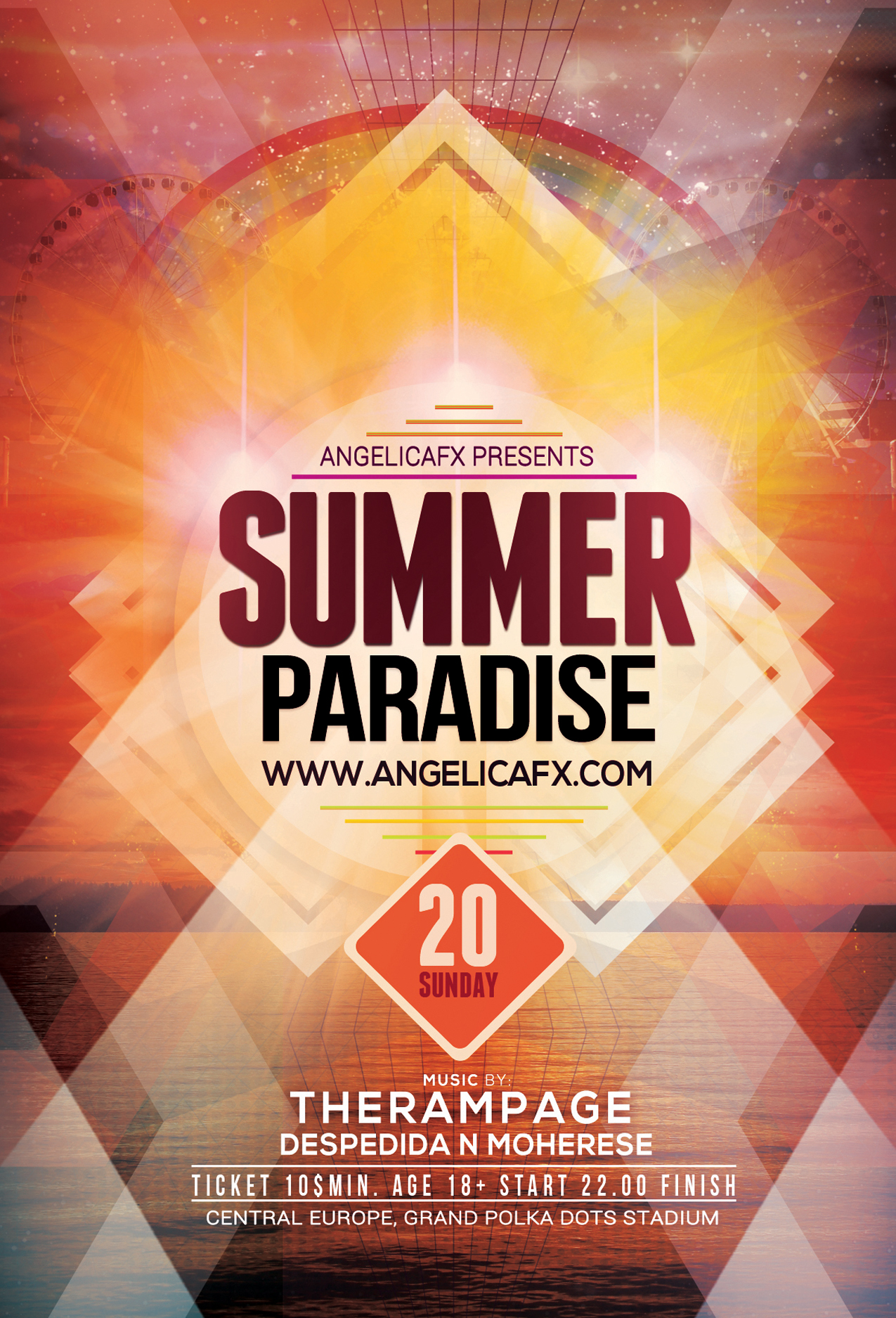 Summer Paradise Flyer Template ~ Flyer Templates on Creative Market