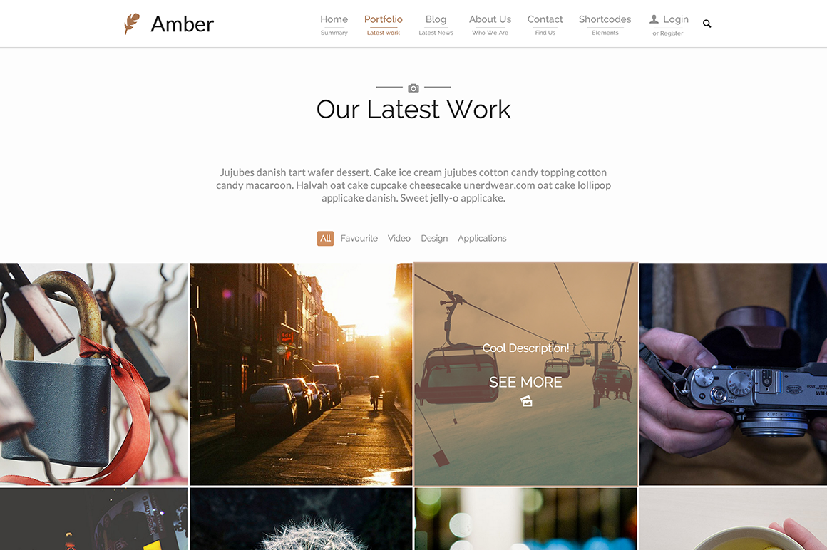 Amber - Responsive Multi-Template ~ Bootstrap Themes on Creative Market