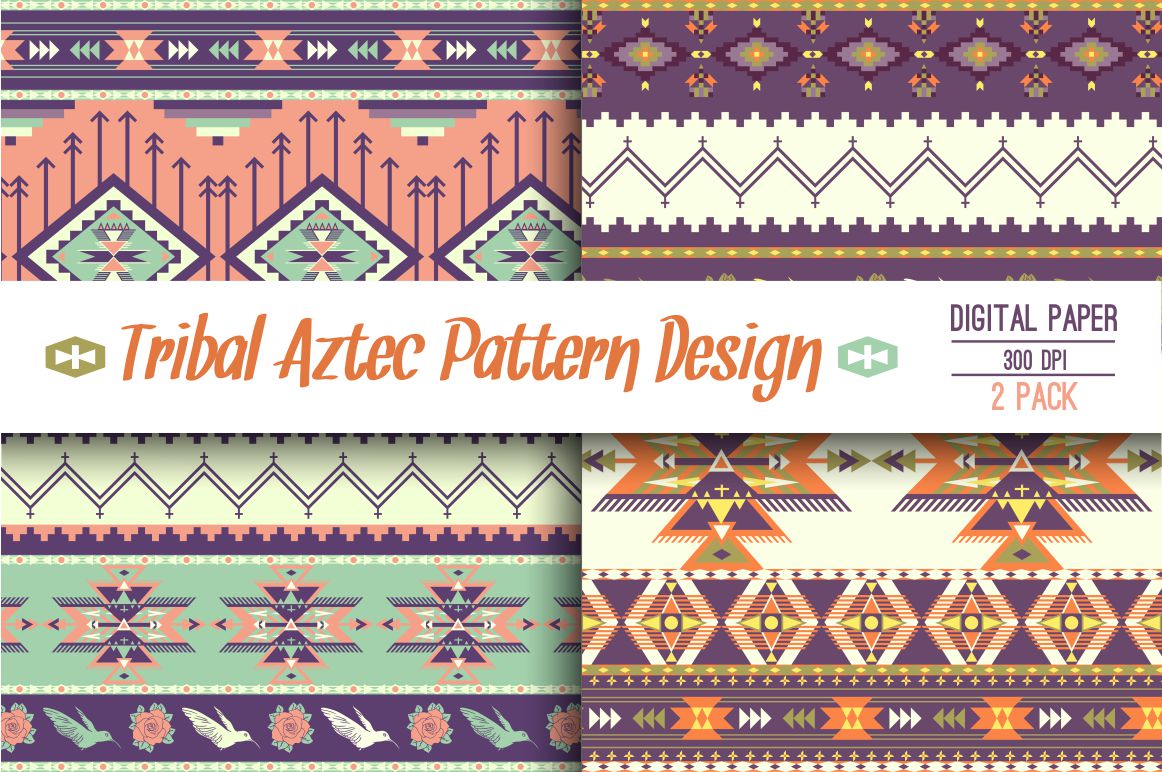 Collection Bright Aztec Patterns ~ Patterns on Creative Market