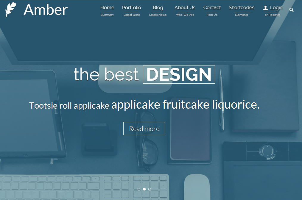 Amber - Responsive Multi-Template ~ Bootstrap Themes on Creative Market
