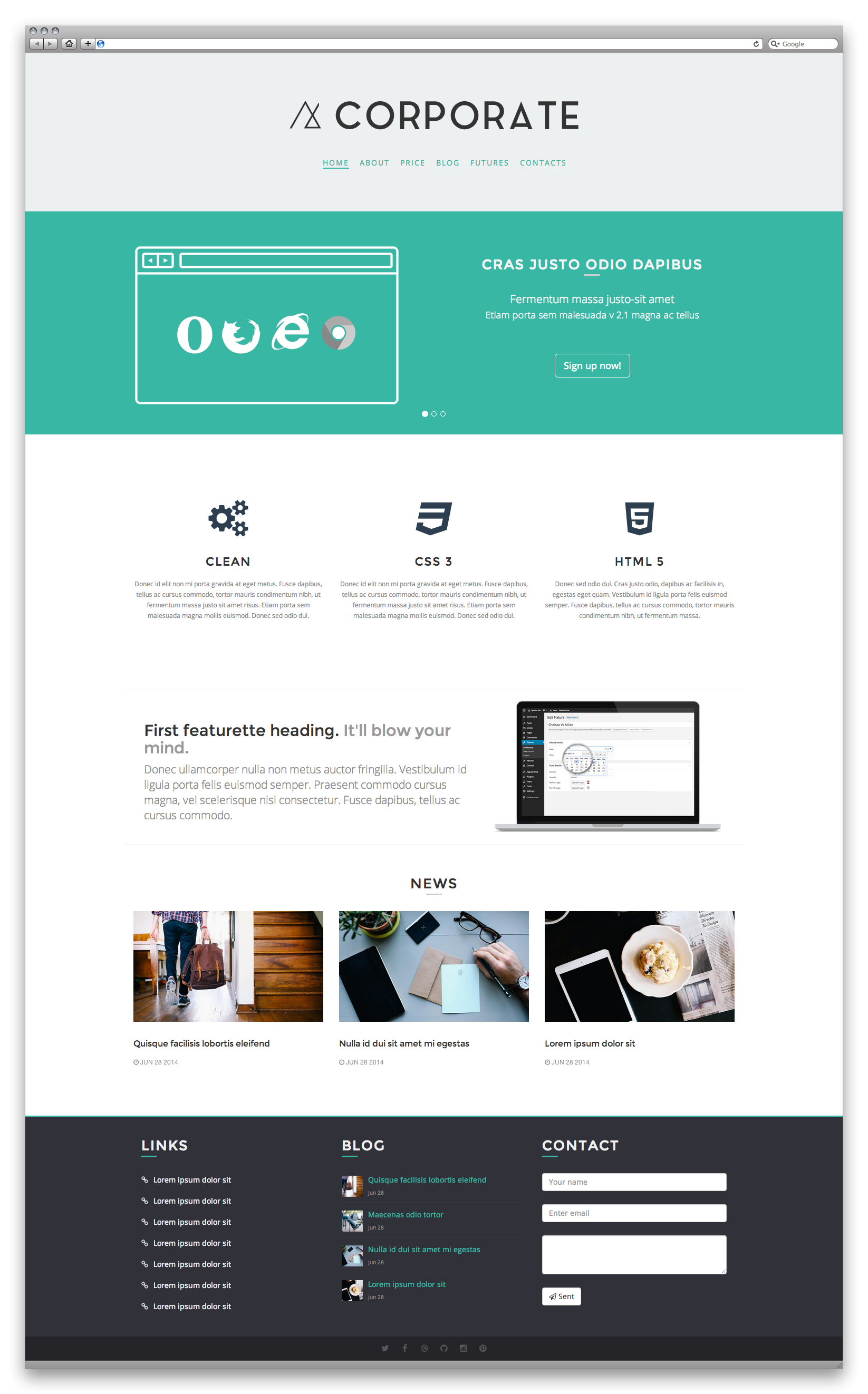Corporate - Drupal 7 Business Theme ~ Drupal Themes on Creative Market