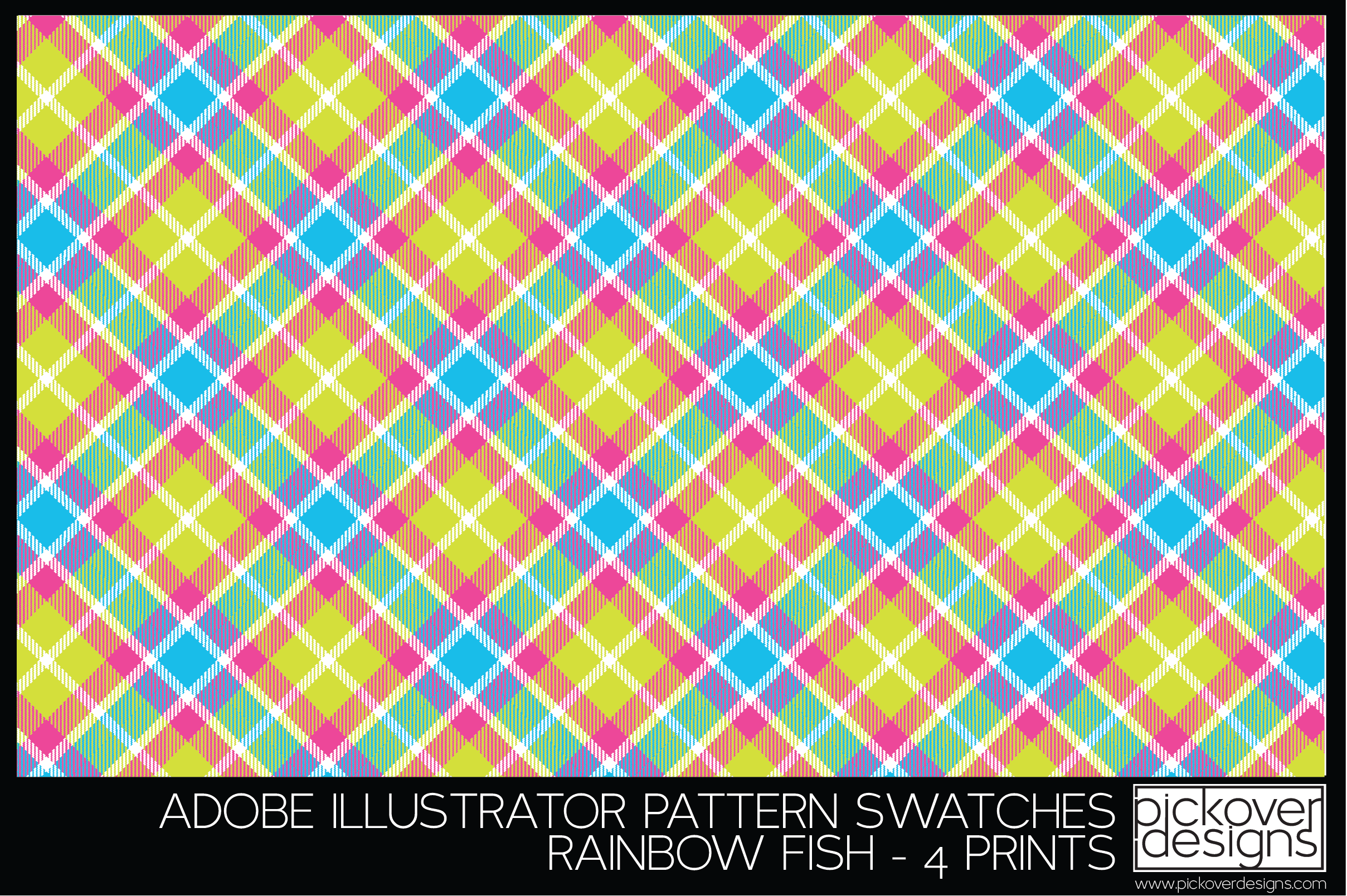 4 Rainbow Fish Print Swatches ~ Patterns on Creative Market
