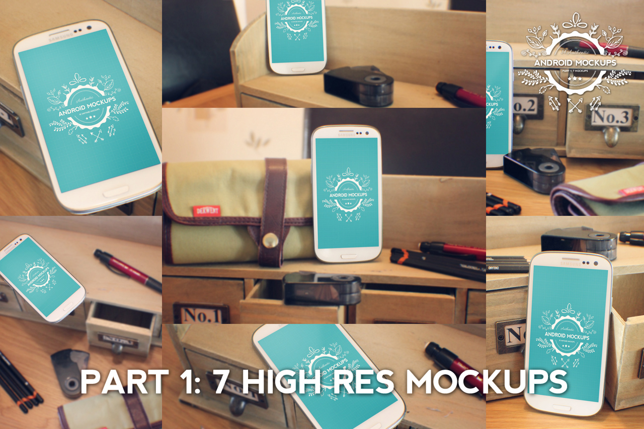 14 Android Phone Mockups: Part 1 ~ Product Mockups on Creative Market