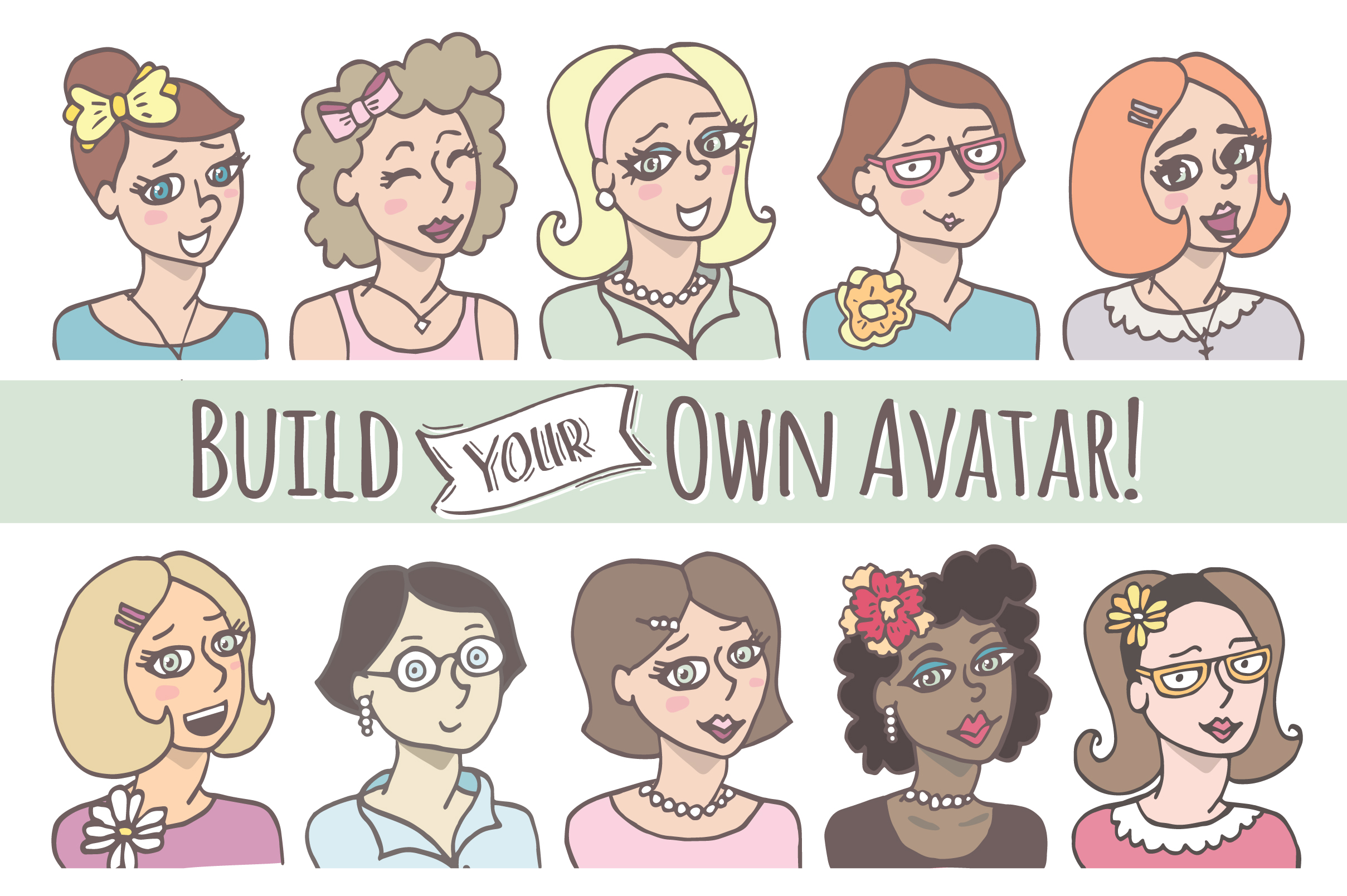Build Your Own Avatar ~ Illustrations on Creative Market