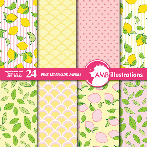 Digital Papers, Lemonade AMB-486 ~ Patterns on Creative Market