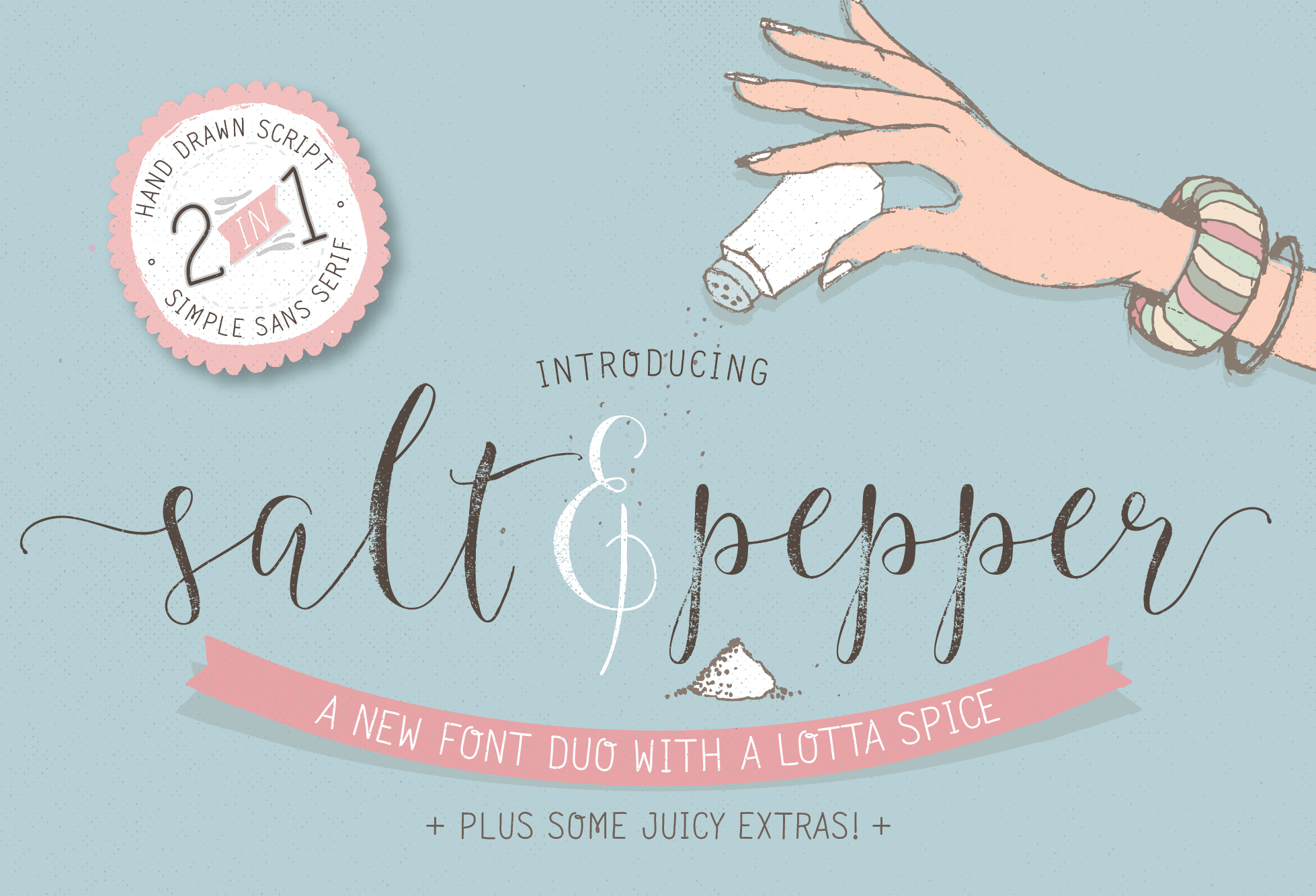 Salt & Pepper font duo ~ Script Fonts on Creative Market