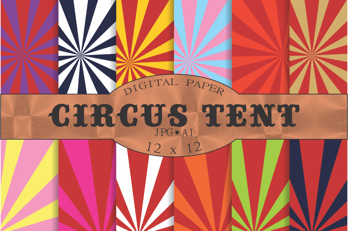 Circus tent stripey backgrounds ~ Patterns on Creative Market