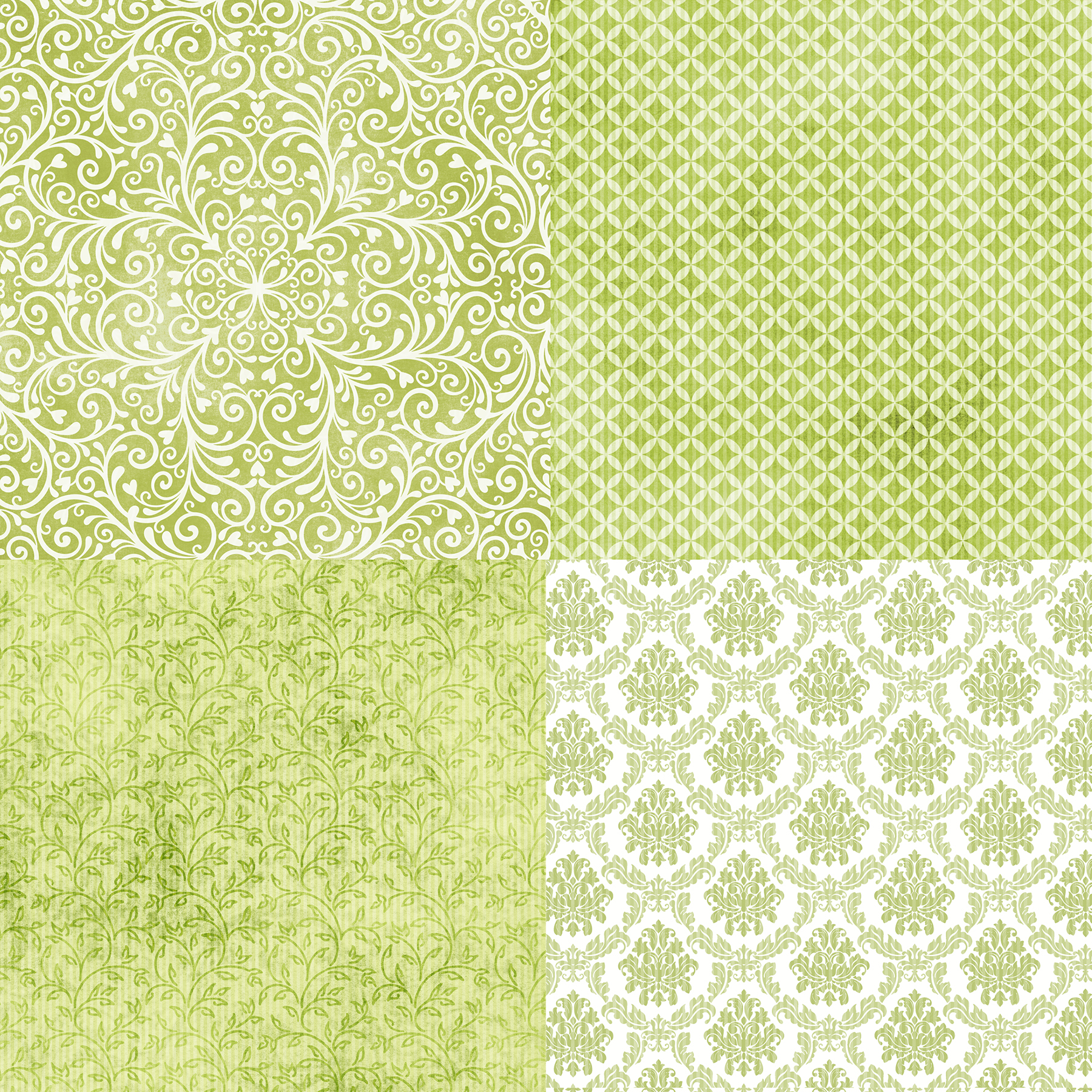 Wild About Green 2 Digital Paper ~ Patterns on Creative Market