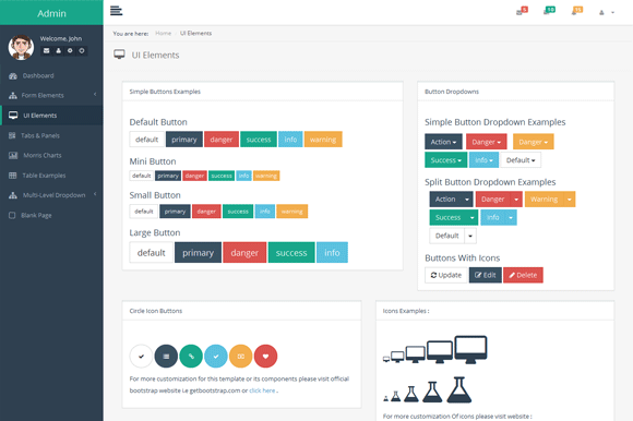 RS Bootstrap Admin ~ Bootstrap Themes on Creative Market