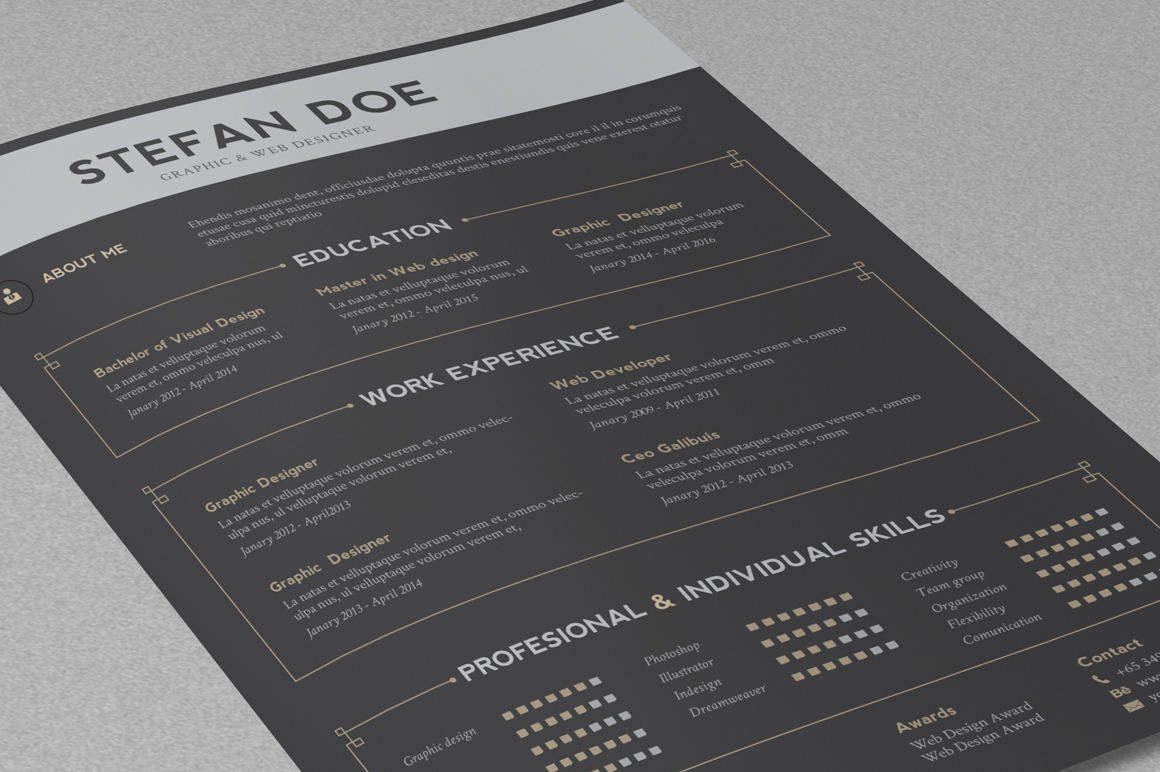 Retro Resume ~ Resume Templates on Creative Market