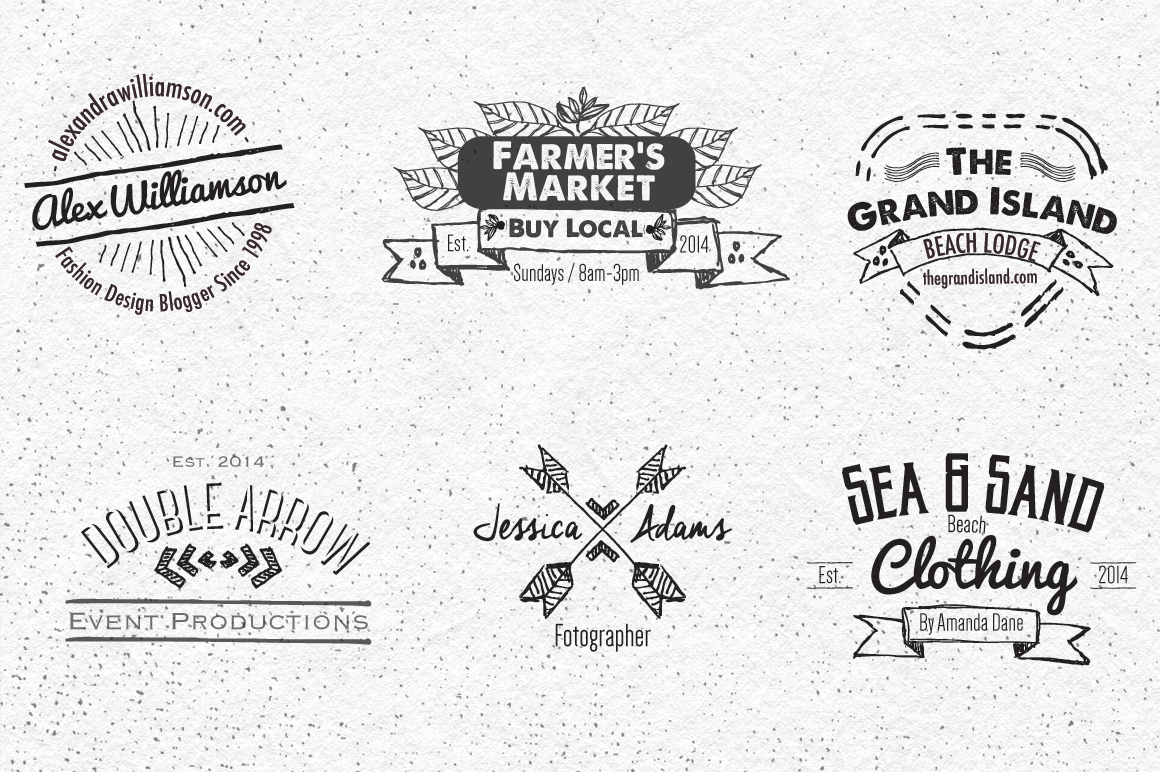 Logo / Badges Pack With Hand Made El ~ Logo Templates on Creative Market