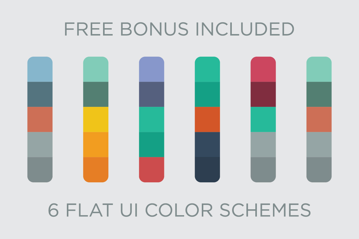 50 Flat UI color swatches ~ Palettes on Creative Market