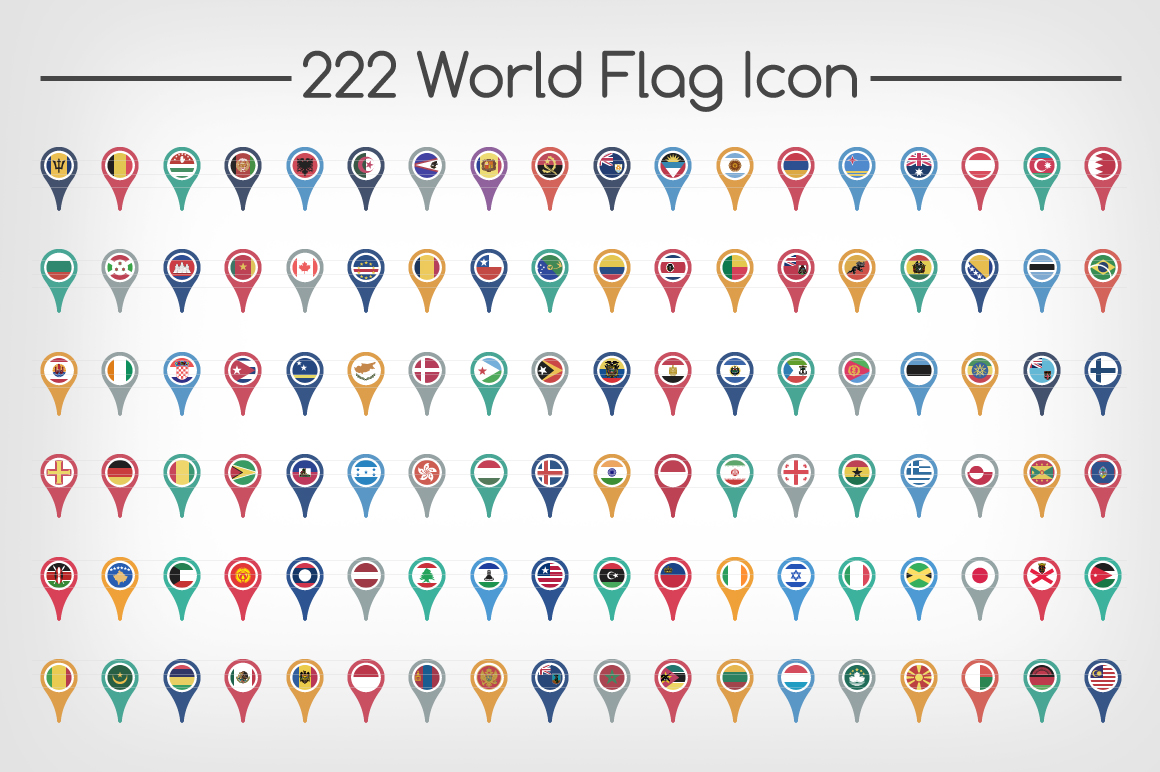 Flag Icons ~ Icons on Creative Market