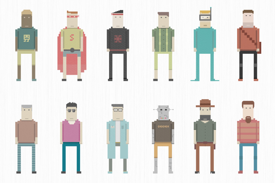 Pixel Dudes ~ Objects on Creative Market