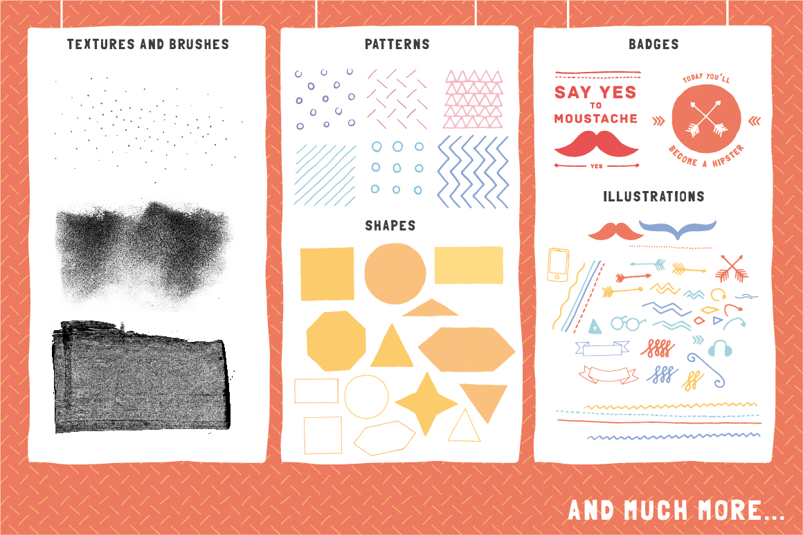 Hipster graphic stuff (Ai, Ps) ~ Objects on Creative Market