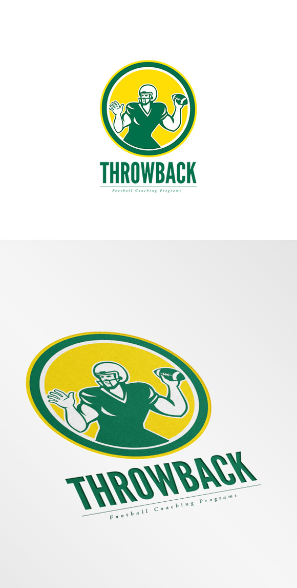 Throwback Football Coaching Logo ~ Logo Templates on Creative Market