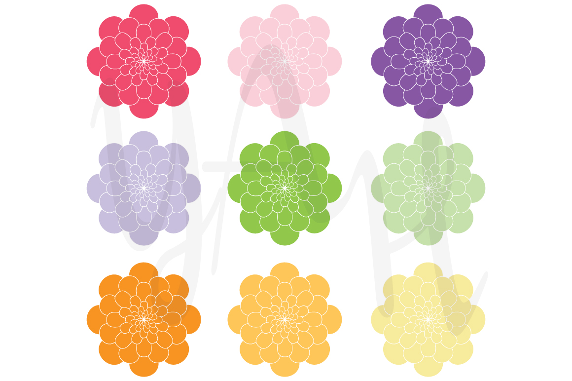 Colorful flower Clip Art ~ Illustrations on Creative Market