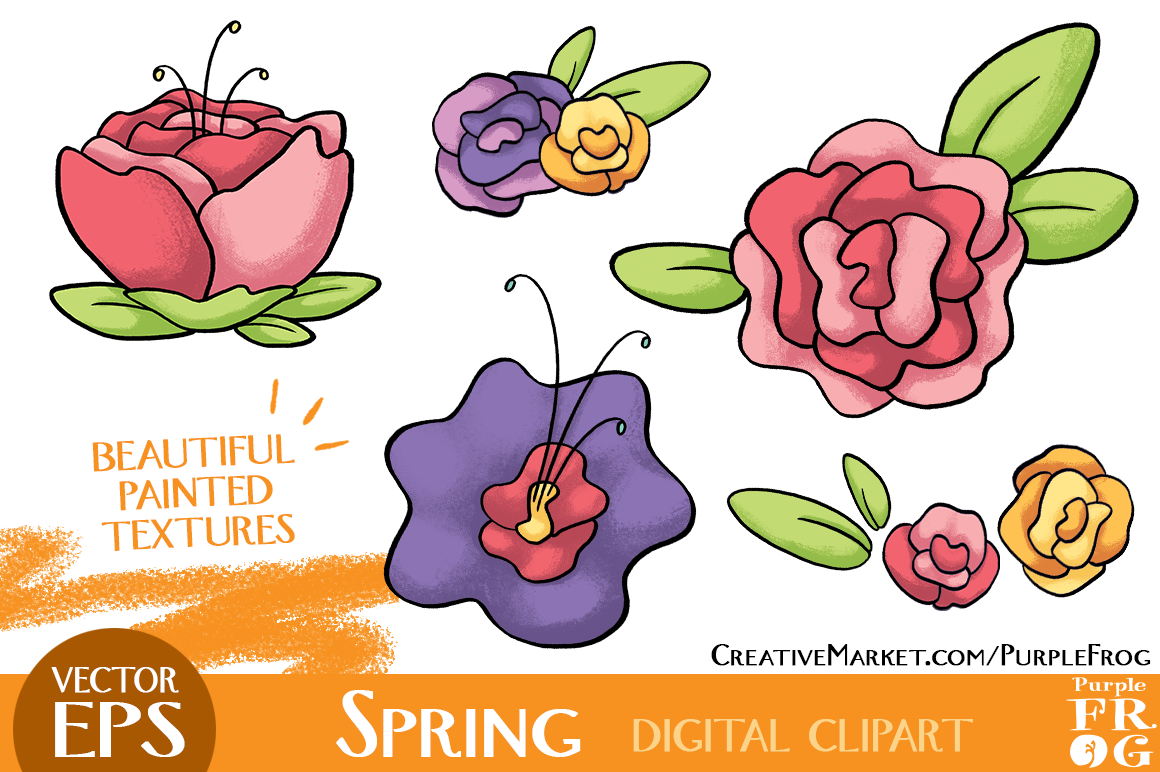 VECTOR - SPRING - Digital Clipart ~ Illustrations on Creative Market