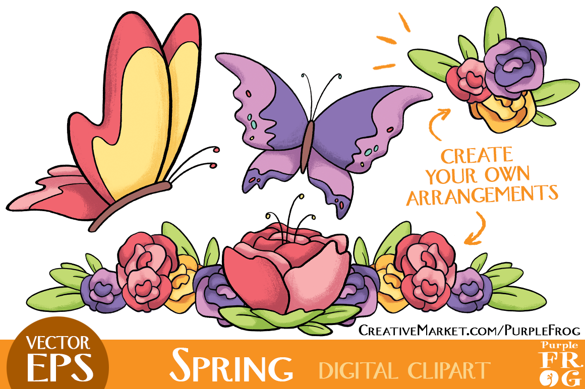 VECTOR - SPRING - Digital Clipart ~ Illustrations on Creative Market