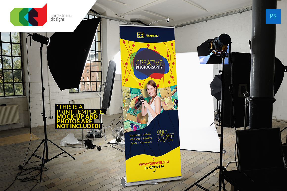 Photography - Roll-Up Banner 2 ~ Flyer Templates on Creative Market
