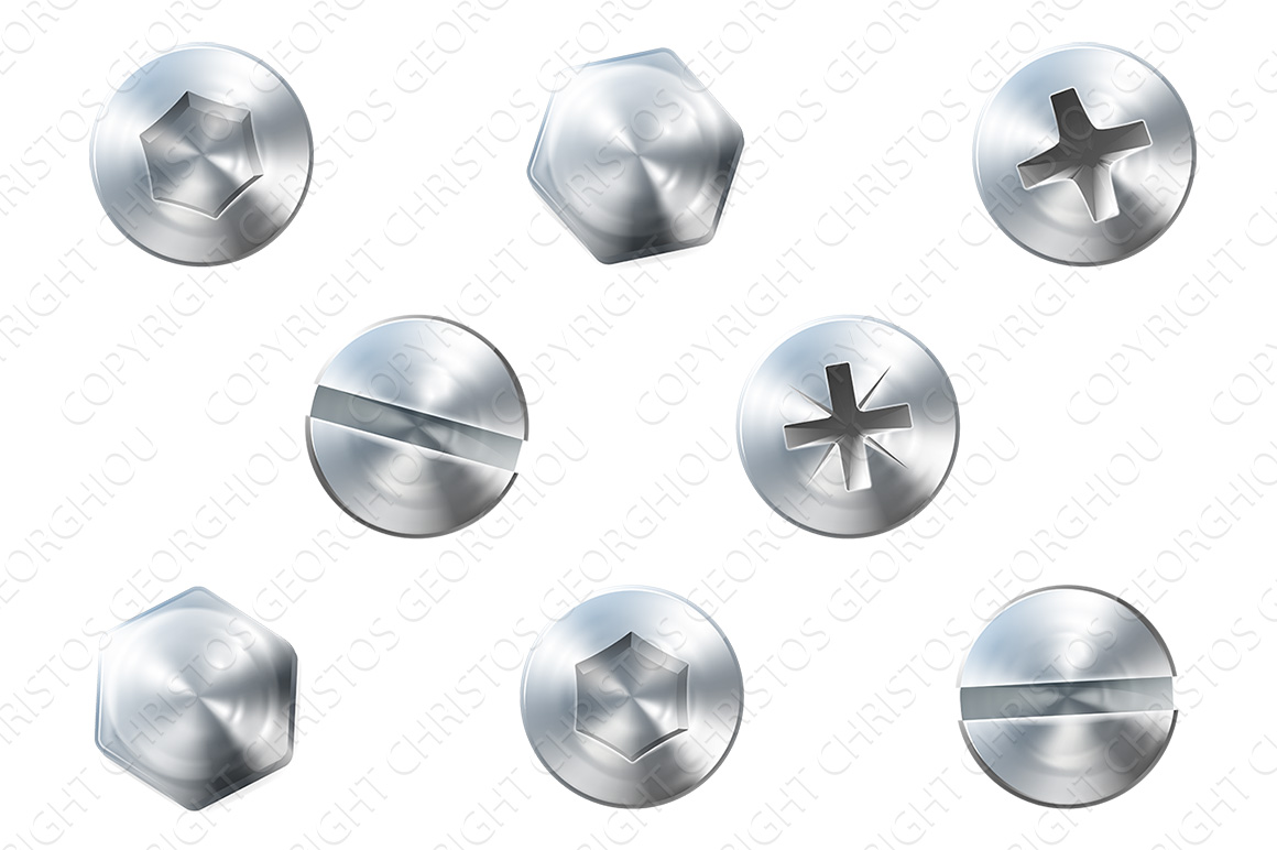 Screws and bolts ~ Illustrations on Creative Market