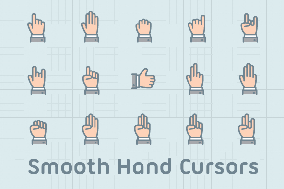 Smooth Hand Cursors ~ Icons on Creative Market