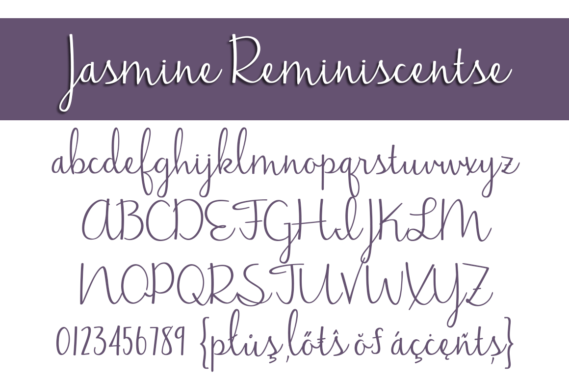 Jasmine Reminiscentse ~ Script Fonts on Creative Market