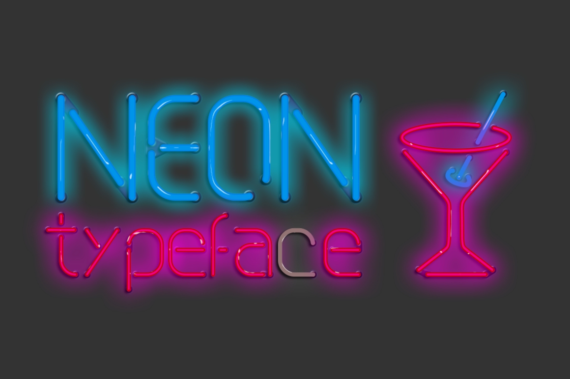 Neon Typeface ~ Sans Serif Fonts on Creative Market