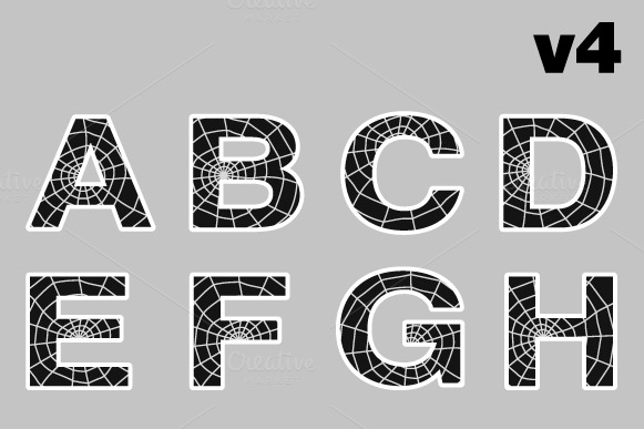 Spider web letters ~ Illustrations on Creative Market