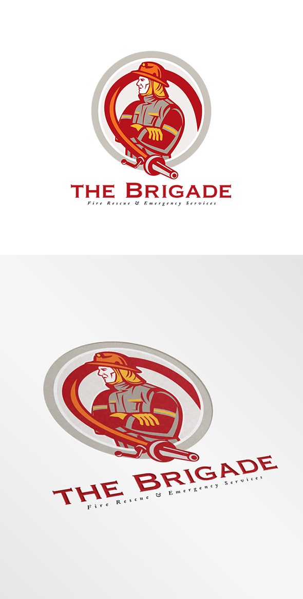 Brigade Emergency Fire Services Logo ~ Logo Templates on Creative Market