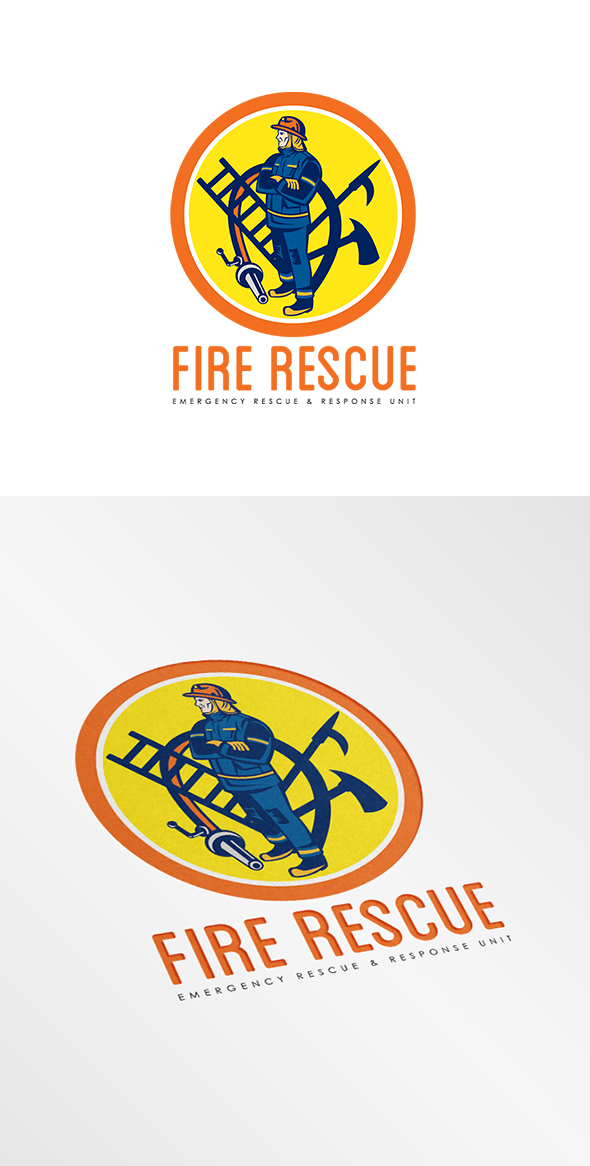 Fire Rescue Logo ~ Logo Templates on Creative Market