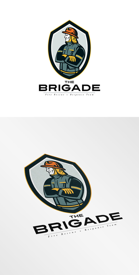 The Brigade Fire Rescue Team Logo ~ Logo Templates on Creative Market
