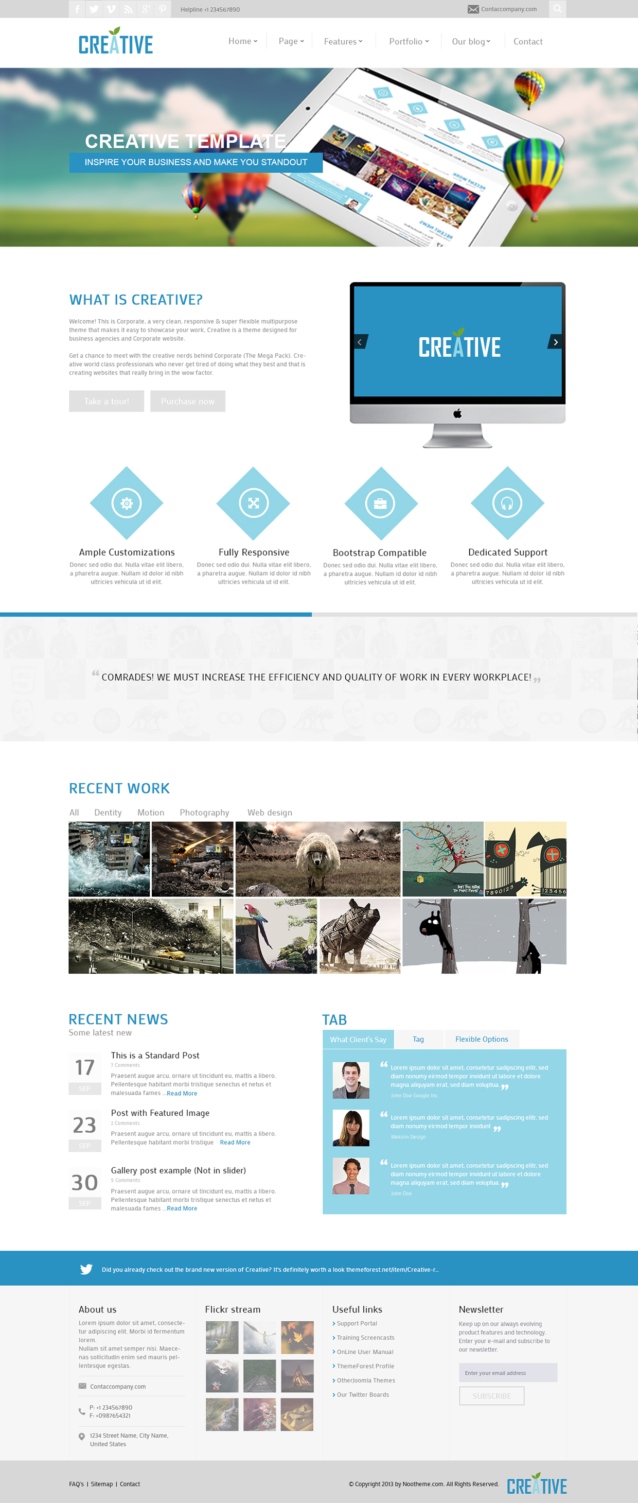 Creative-Responsive Joomla Template ~ Joomla Themes on Creative Market