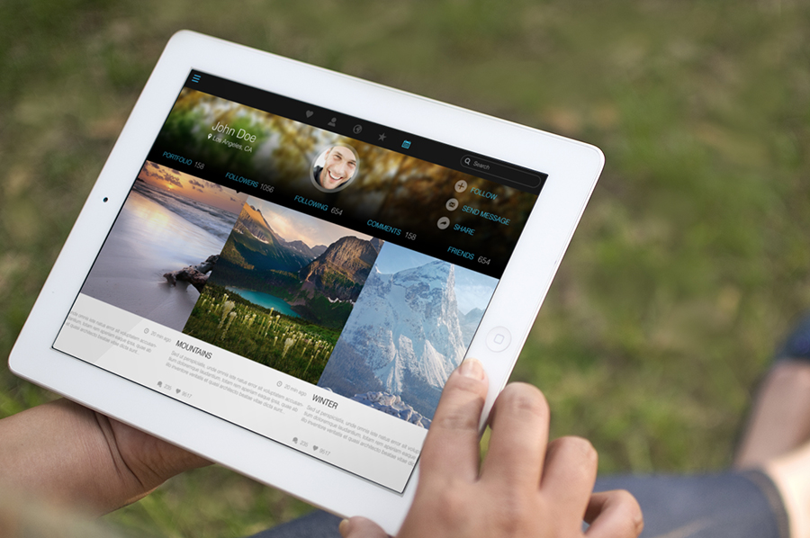iOS Tablet Flat UI Set Vol. 1 ~ Web Elements on Creative Market