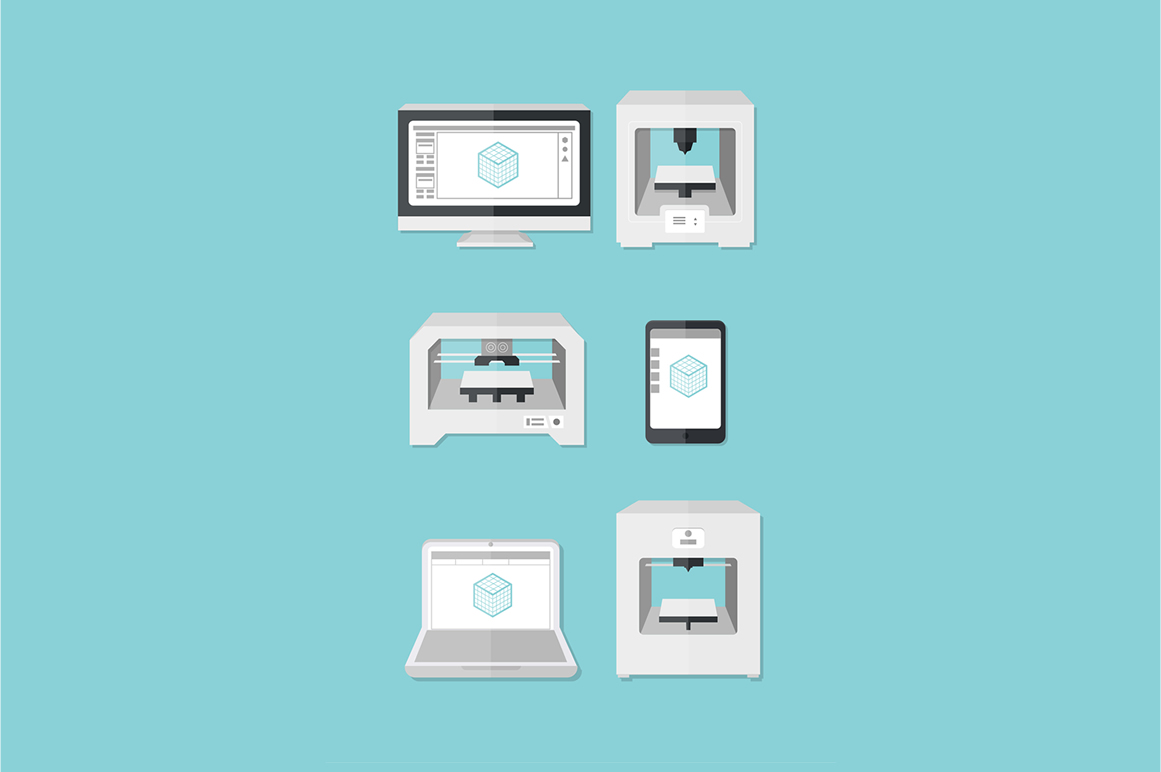 3D Printing Icons ~ Icons on Creative Market