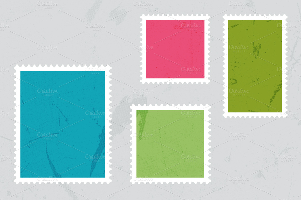 11 Vector Postage Stamp shapes ~ Illustrations on Creative Market