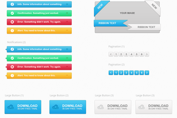 Crisp UI Kit ~ Web Elements on Creative Market
