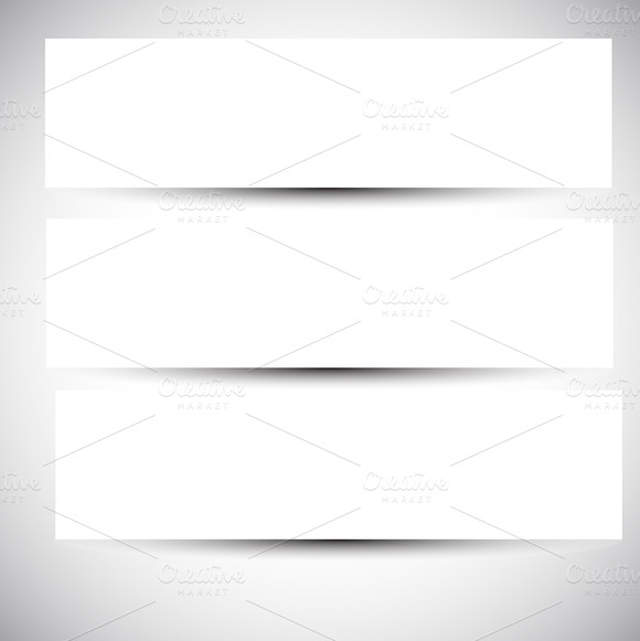 Shadow Banners ~ Web Elements on Creative Market