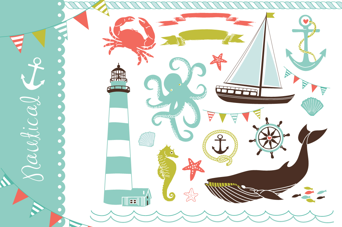 Nautical Sea clip art collection ~ Illustrations on Creative Market