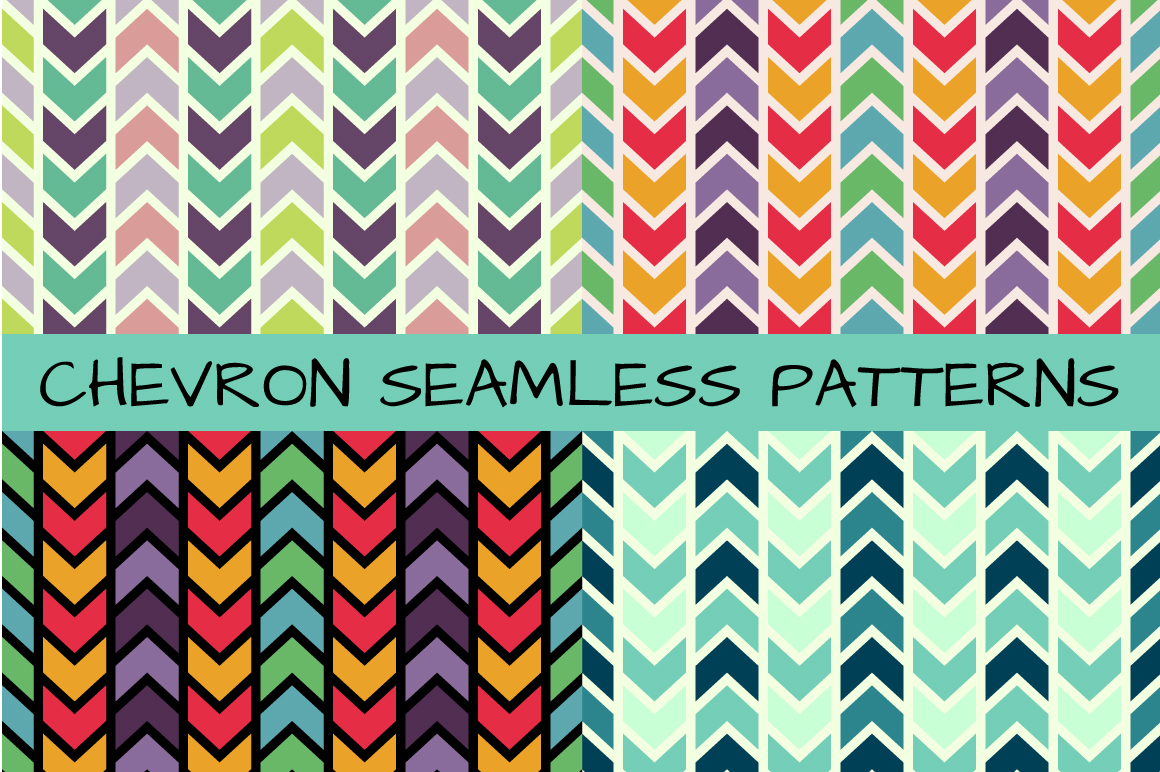 4 Chevron seamless patterns ~ Patterns on Creative Market