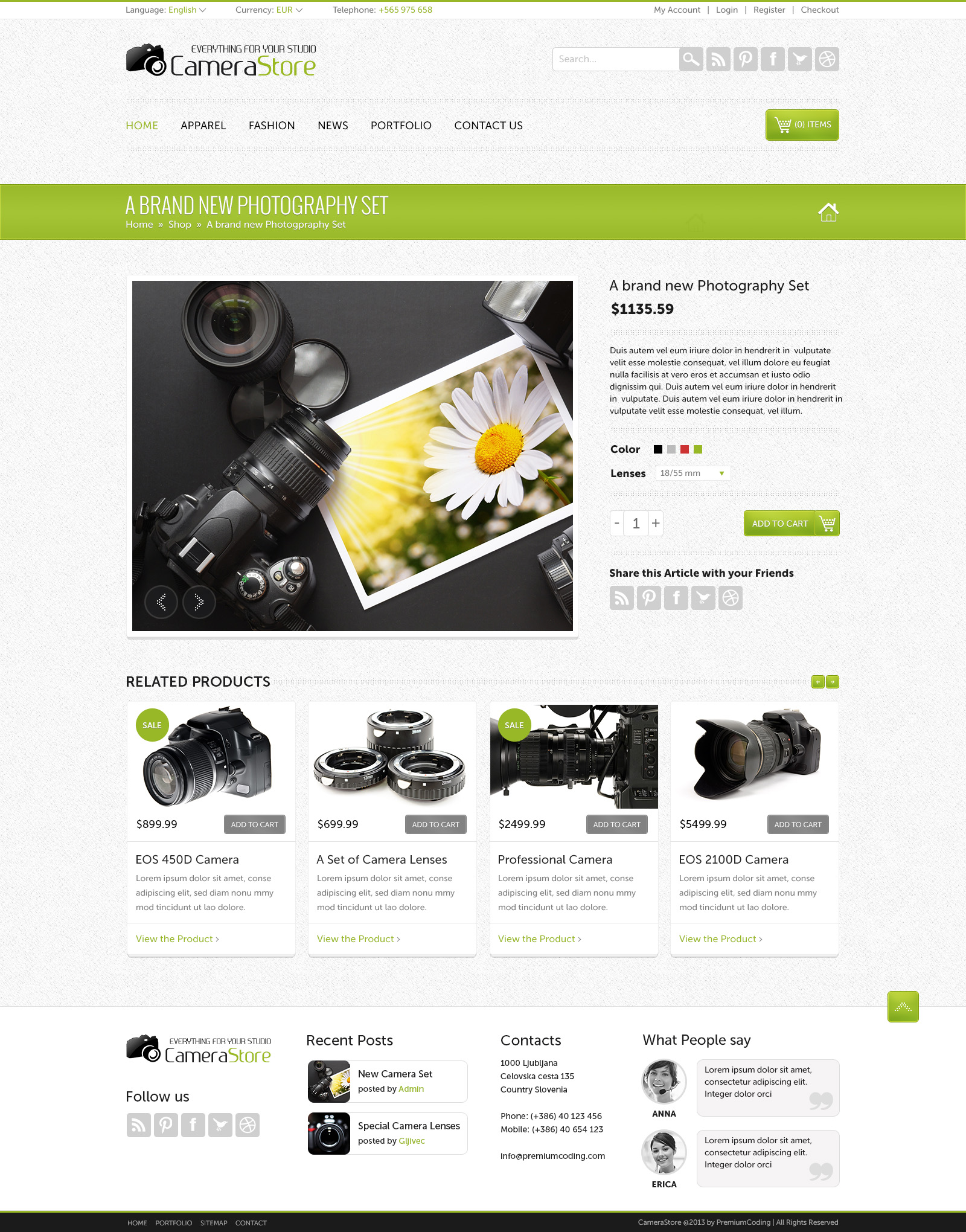 Camy - Ecommerce Website Template ~ Website Templates on Creative Market