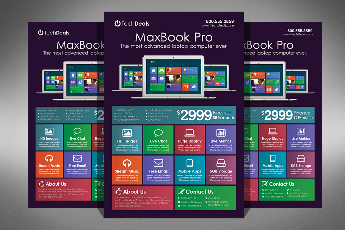 Computer Business Flyer Template ~ Flyer Templates on Creative Market