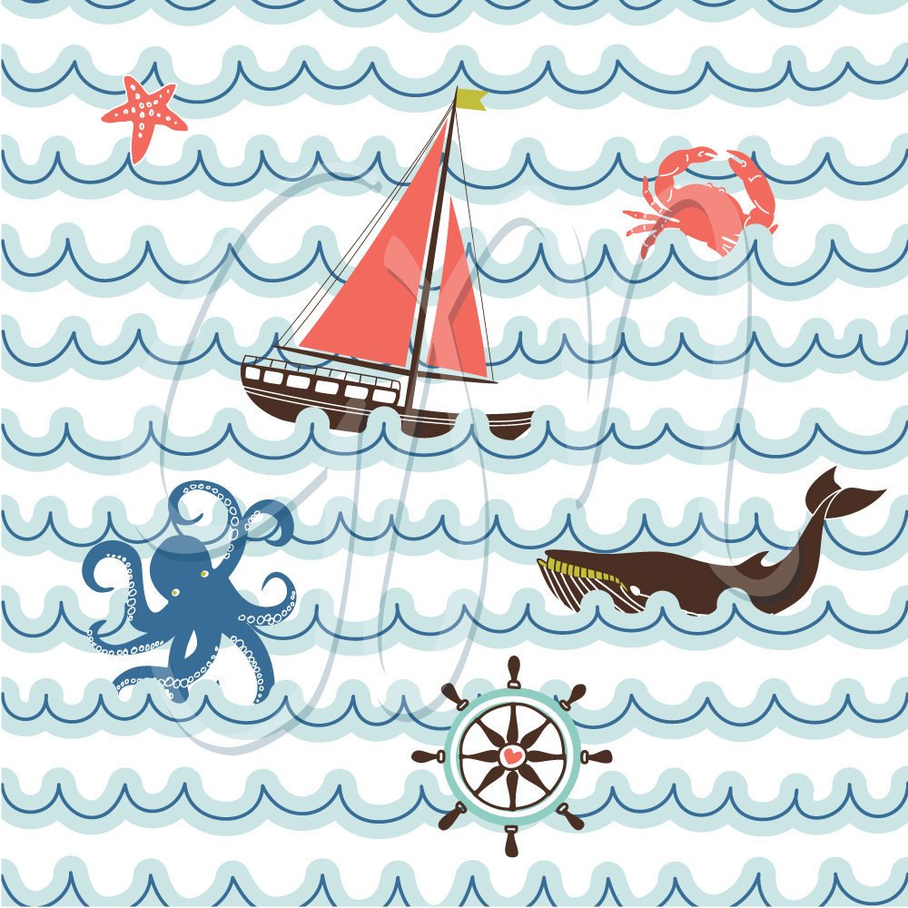 Nautical card templates sea patterns ~ Card Templates on Creative Market