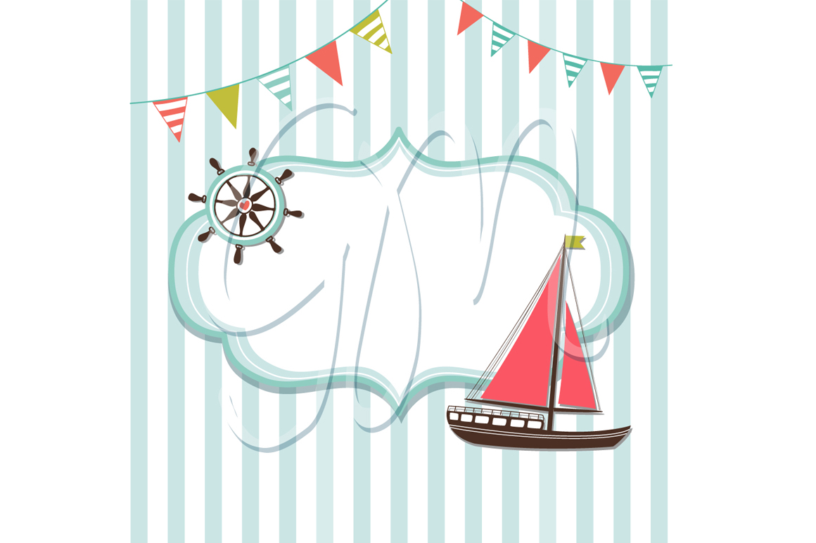 Nautical card templates sea patterns ~ Card Templates on Creative Market