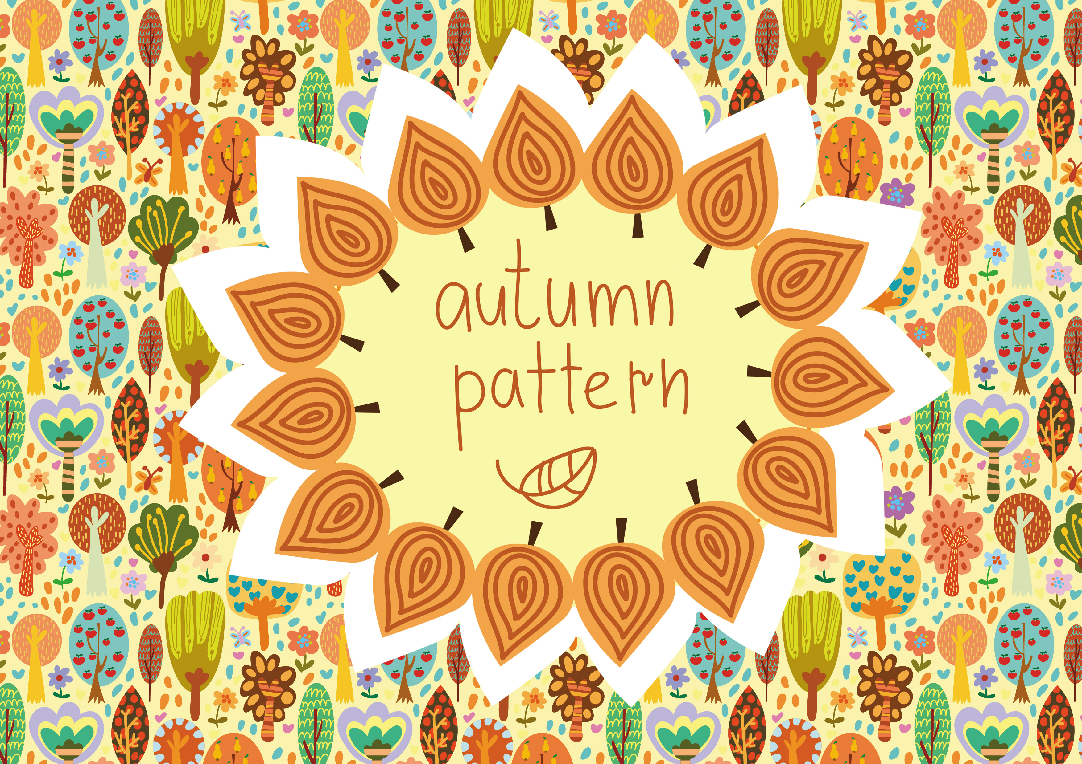 autumn cute pattern ~ Textures on Creative Market