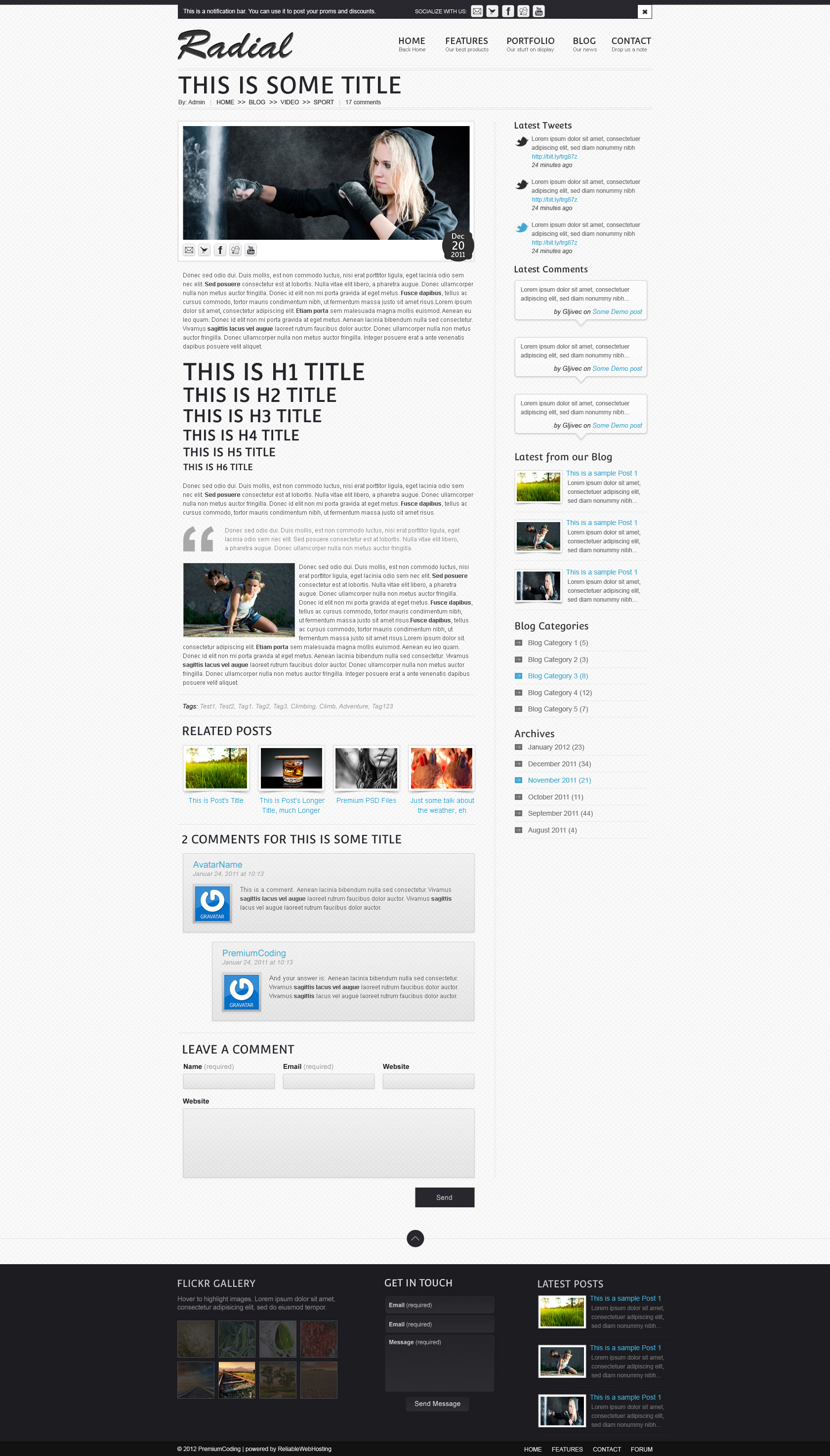 Radial - A business Template (PSD) ~ Website Templates on Creative Market