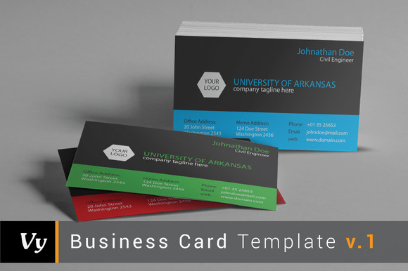 University Business Card ~ Business Card Templates on Creative Market